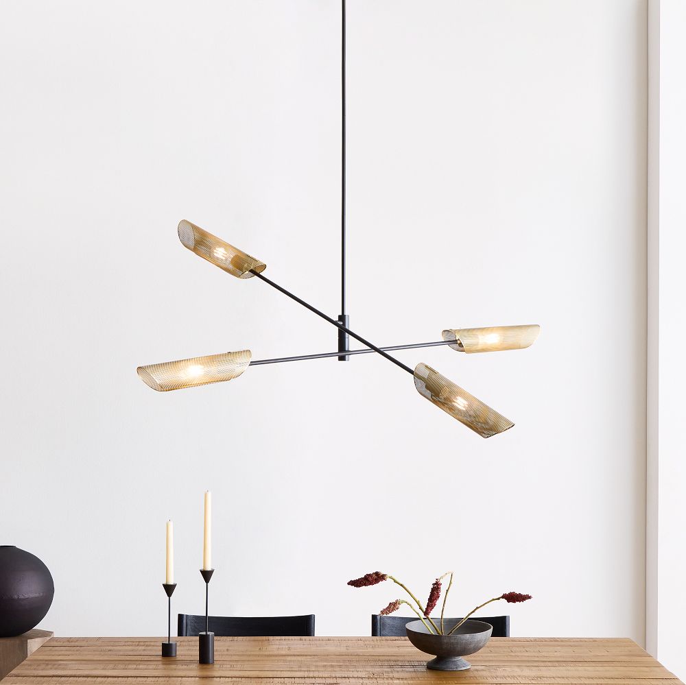 Curl Perforated Chandelier 147 cm